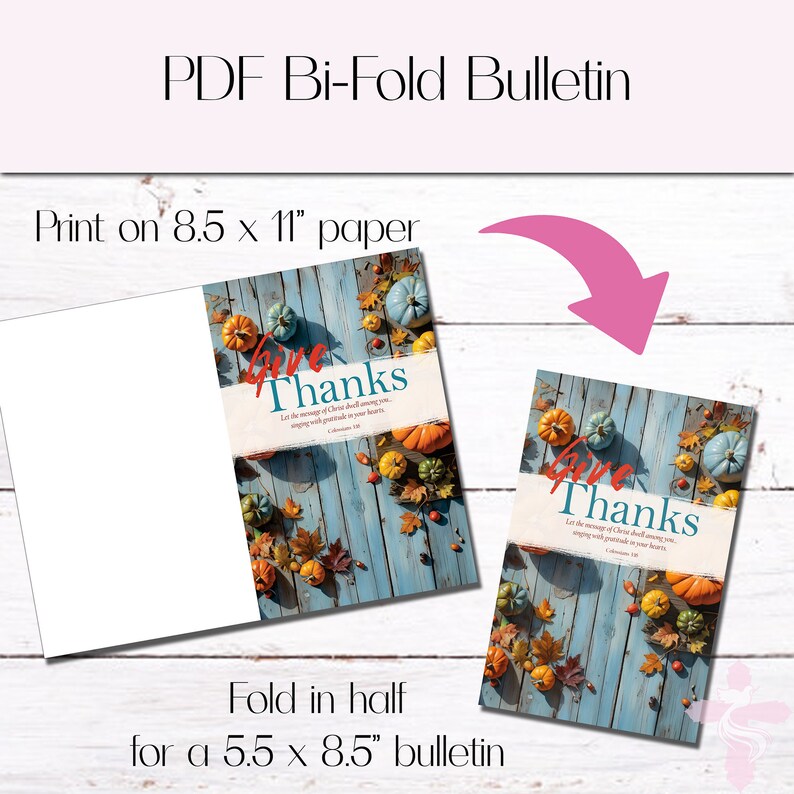 Printable Church Bulletin Cover - PLUS Canva Template - 8.5 X 11 Bi ...