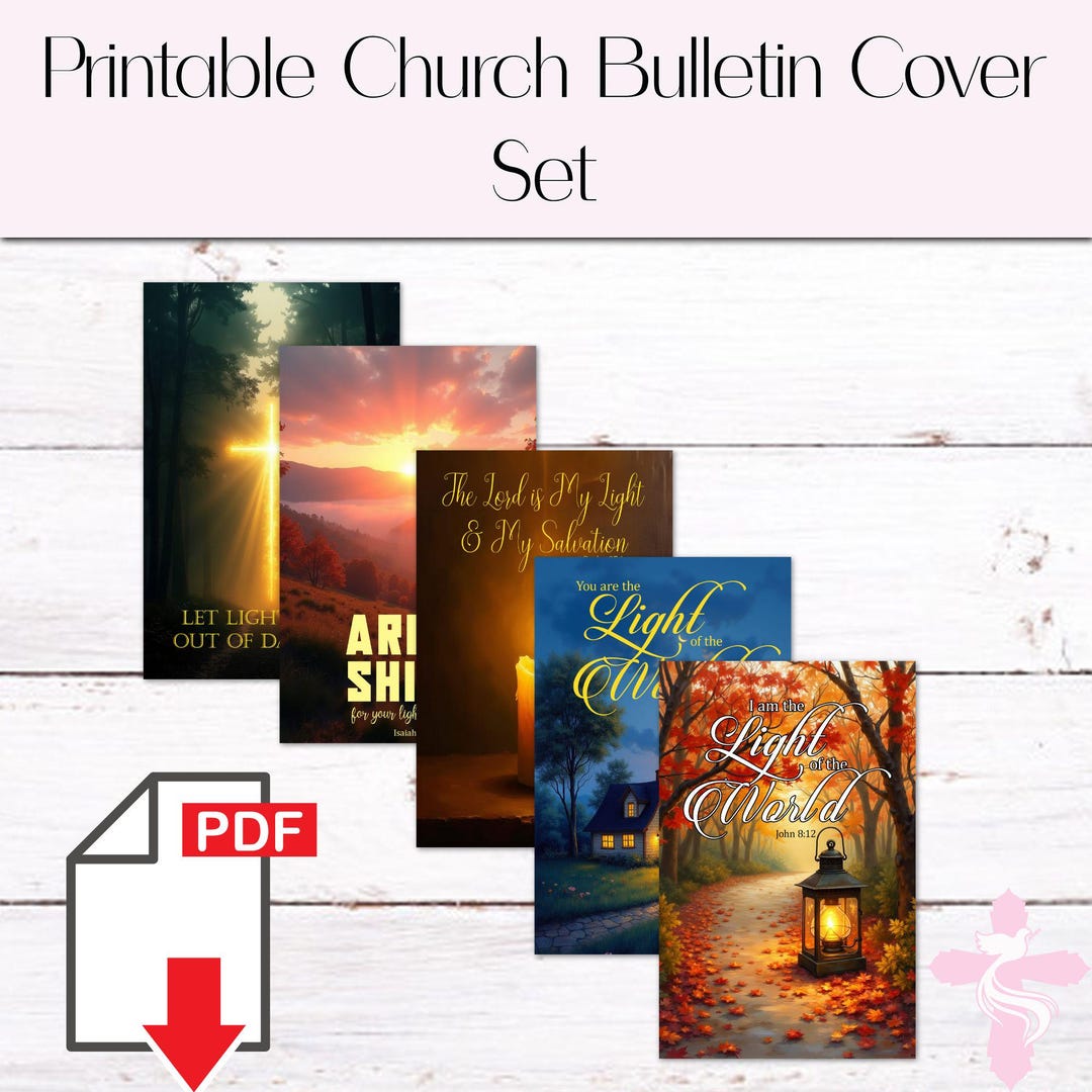 Church Bulletin Covers: Light of the World Bulletin Cover Set | 5 ...