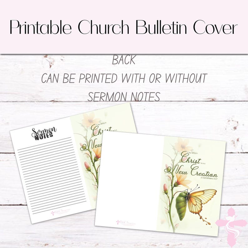 A New Creation Printable Bulletin Cover – 2 Corinthians 5:17 - PLUS ...
