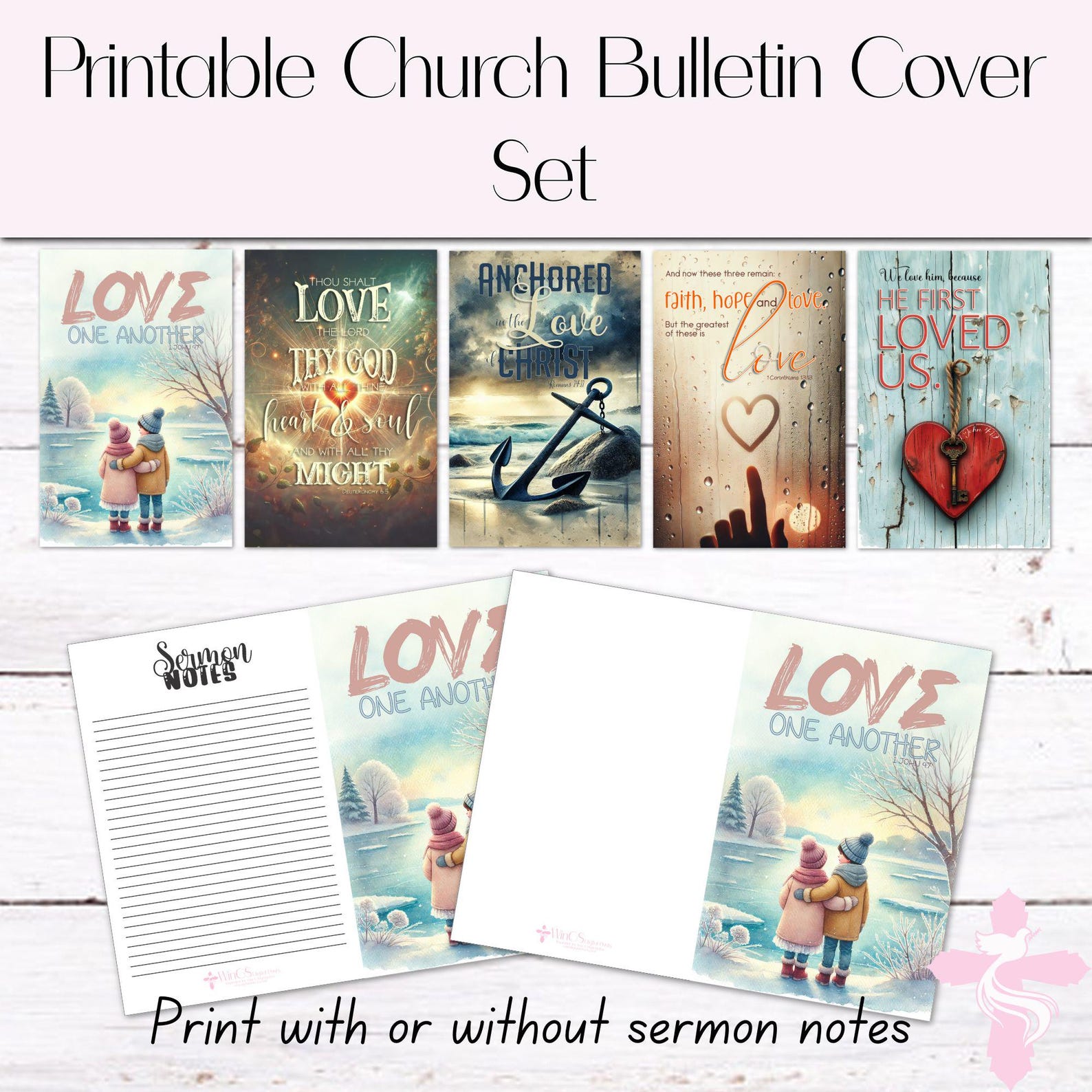 Set of 5 Printable February Bulletin Covers - PLUS Canva Template - 8.5 ...