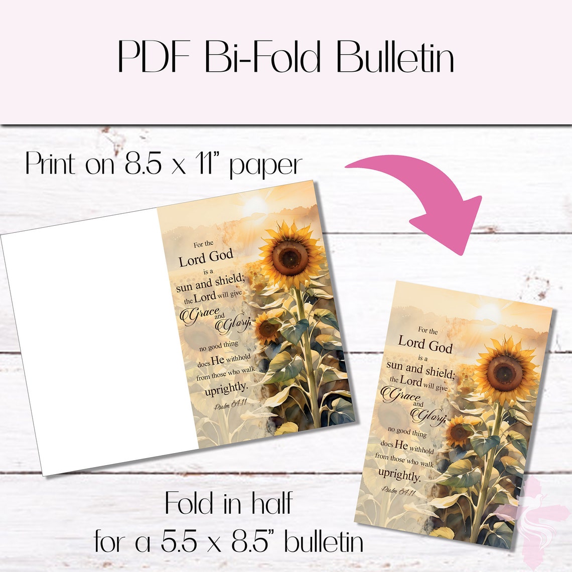 Printable Church Bulletin Cover - PLUS Canva Template - 8.5 X 11 Bi ...
