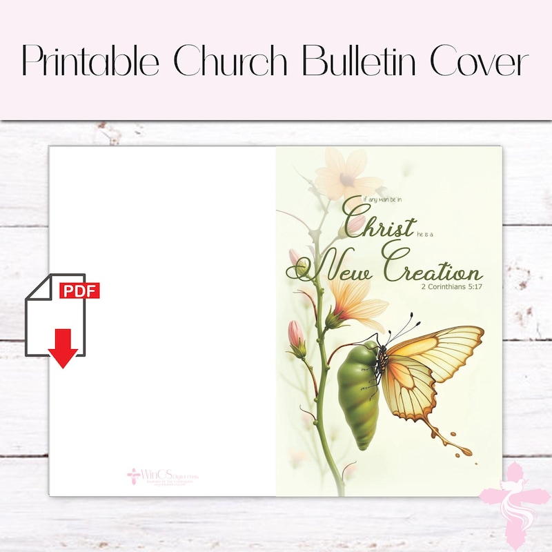 Church Bulletin Cover for March - Etsy