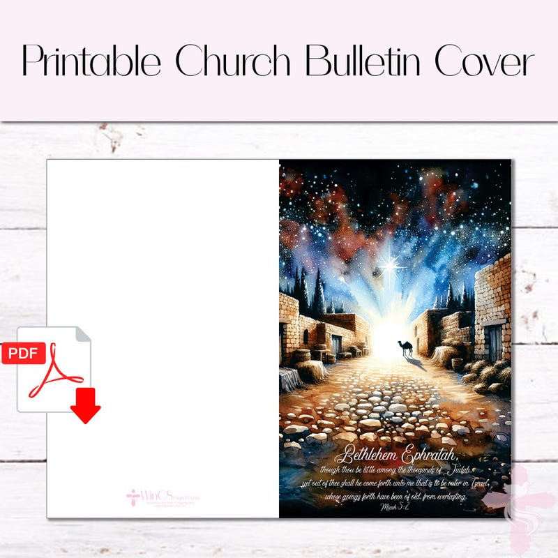 Church Advent Bulletin Covers - Etsy