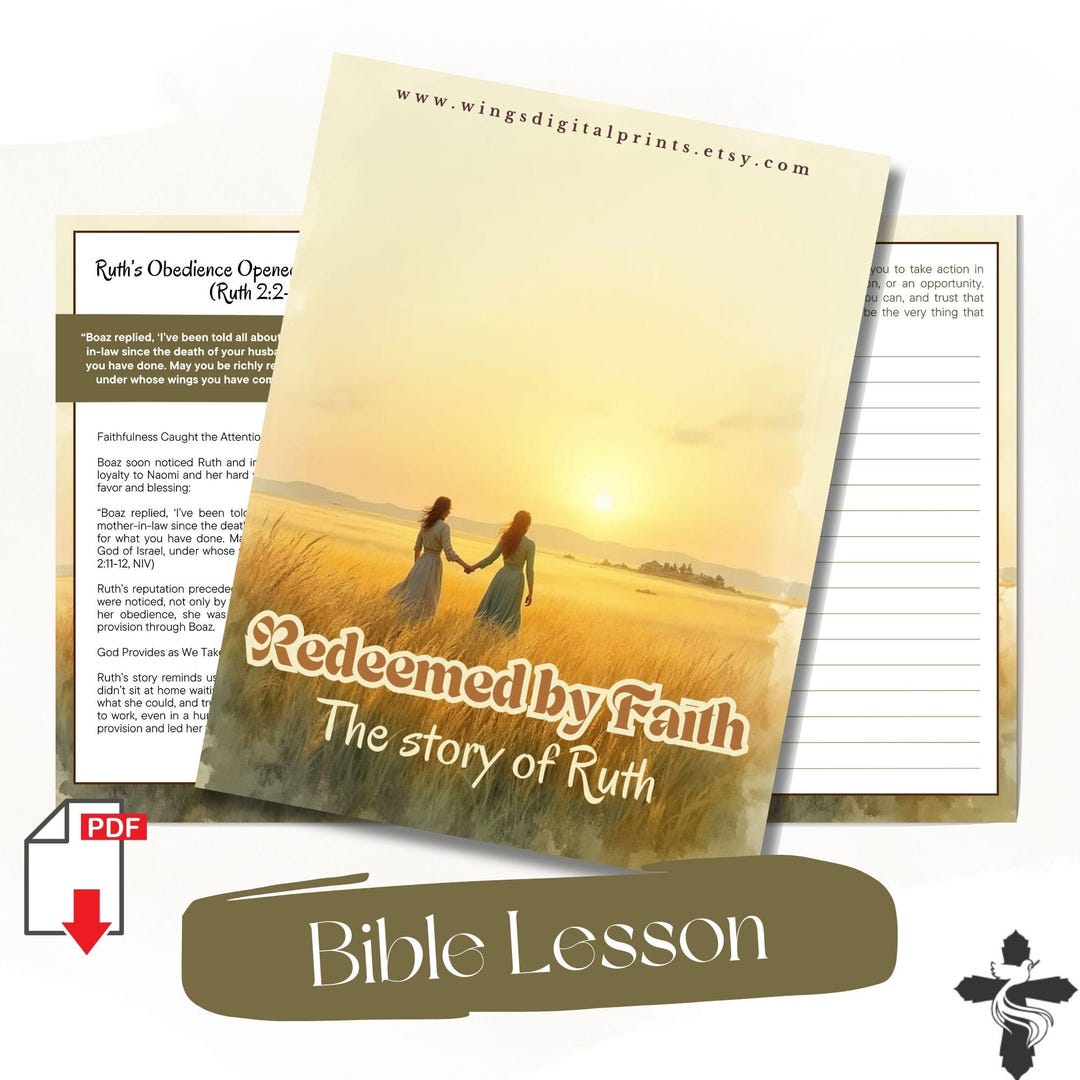 Redeemed by Faith: the Story of Ruth | Printable Bible Lesson for Women ...