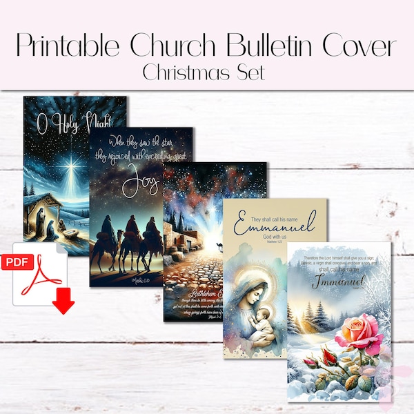 Christmas Eve Church Bulletin - Etsy