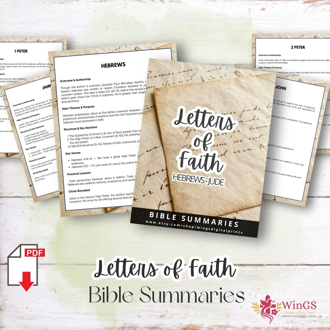 Christian Bible Lesson – Letters of Faith | Printable Guide – #33 - Etsy