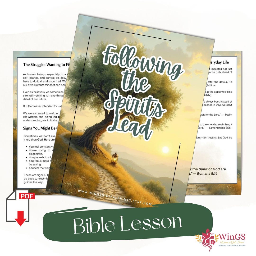 Following the Spirit’s Lead | Printable Christian Bible Lesson ...