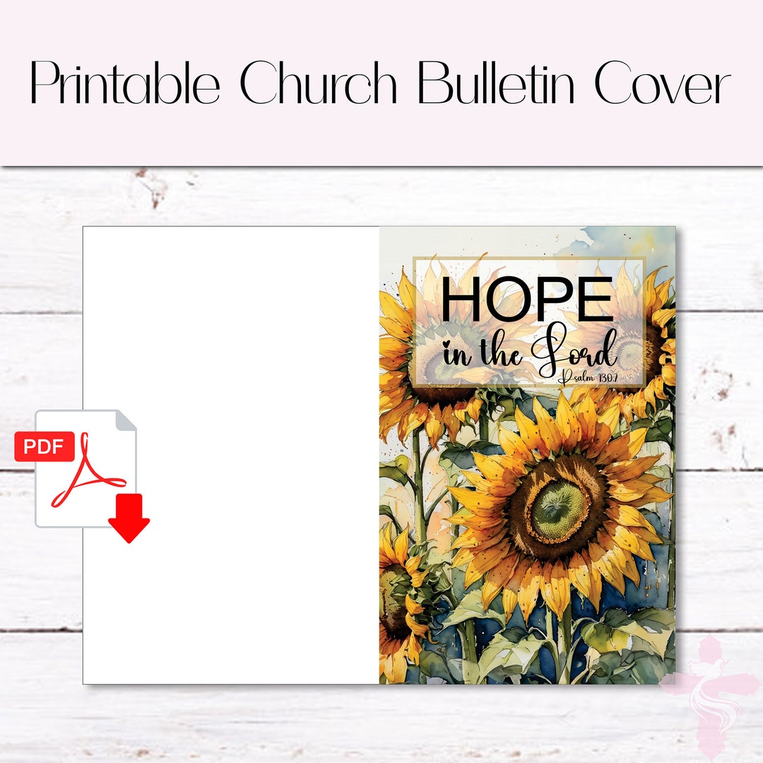 Printable Church Bulletin Cover - PLUS Canva Template - 8.5 X 11 Bi ...
