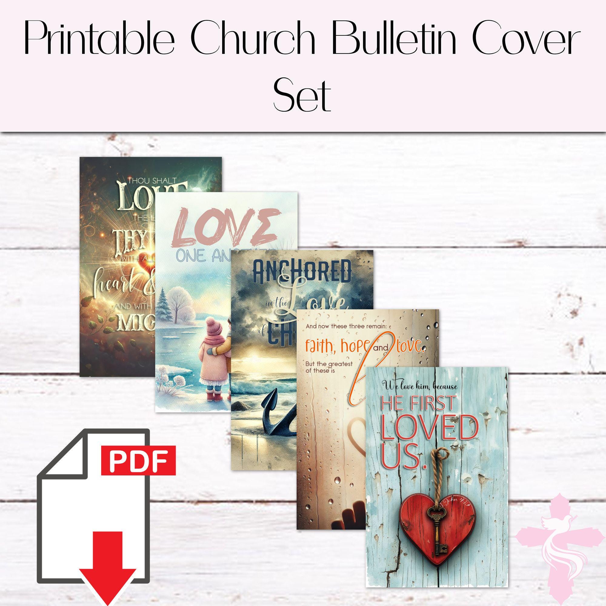 Set of 5 Printable February Bulletin Covers - PLUS Canva Template - 8.5 ...