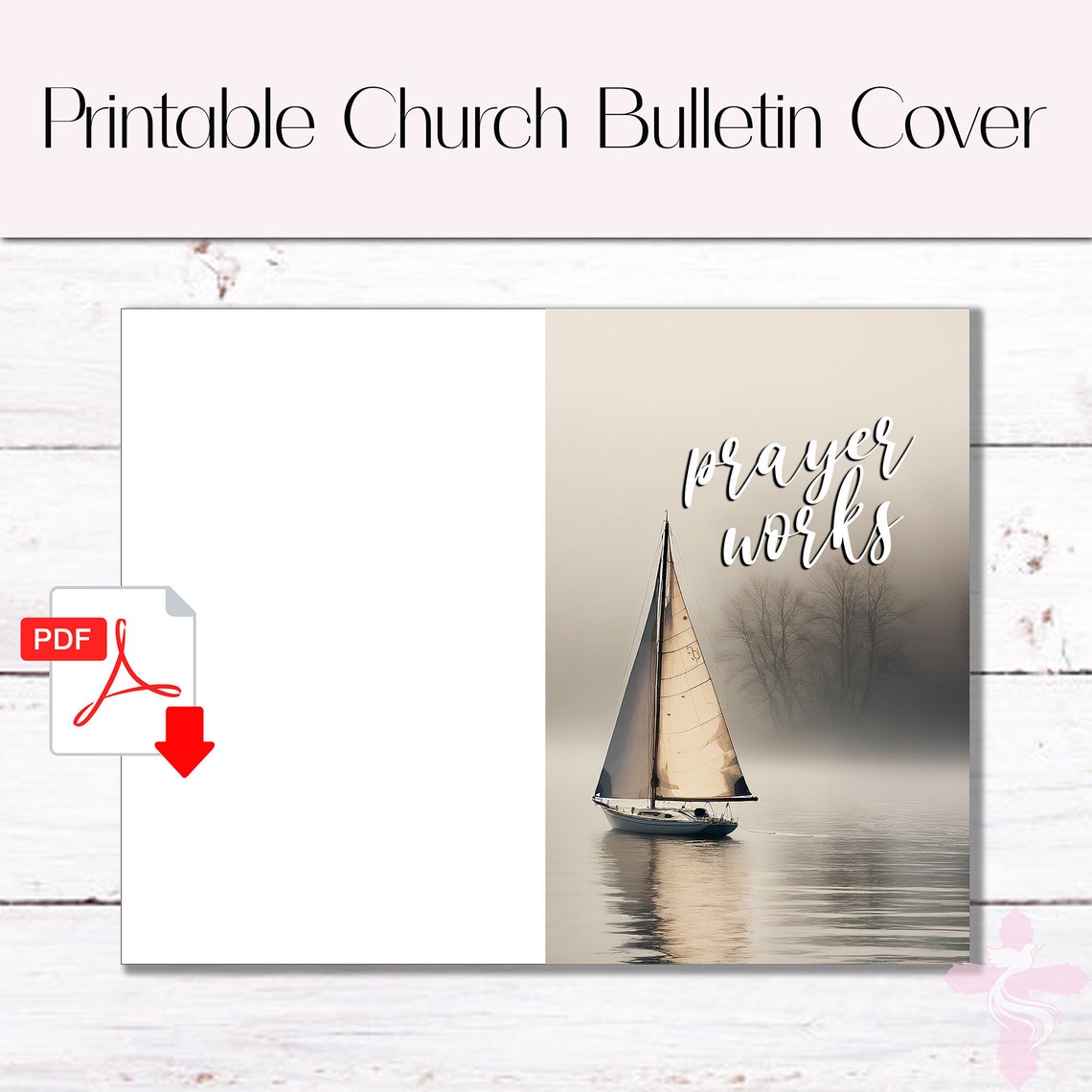 Printable Church Bulletin Cover - PLUS Canva Template - 8.5 X 11 Bi ...
