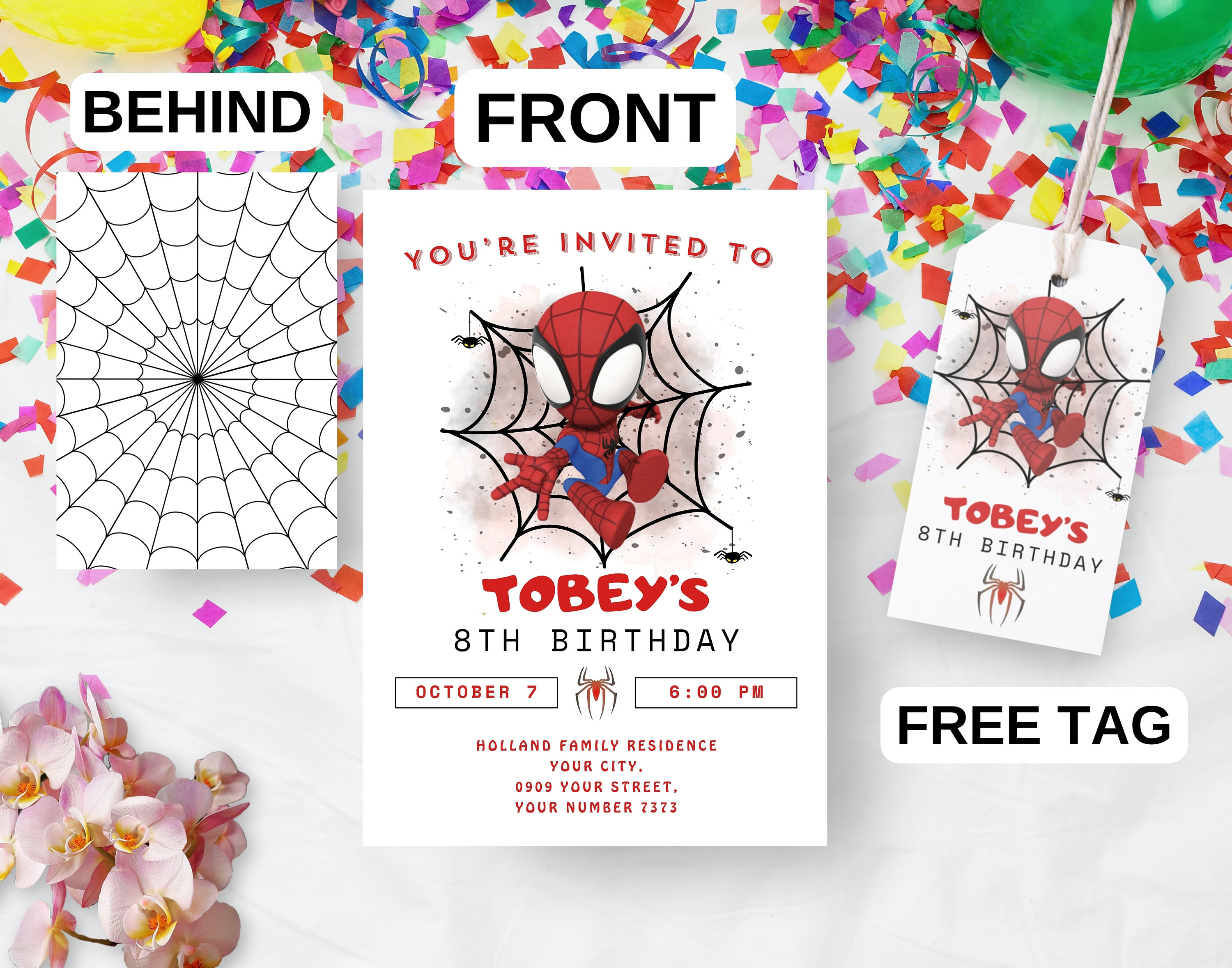 Spider Man Invitation Template, Printable Birthday Party Invitation ...