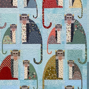 Monkey Quilt Pattern With Modern Quilt Style - Etsy