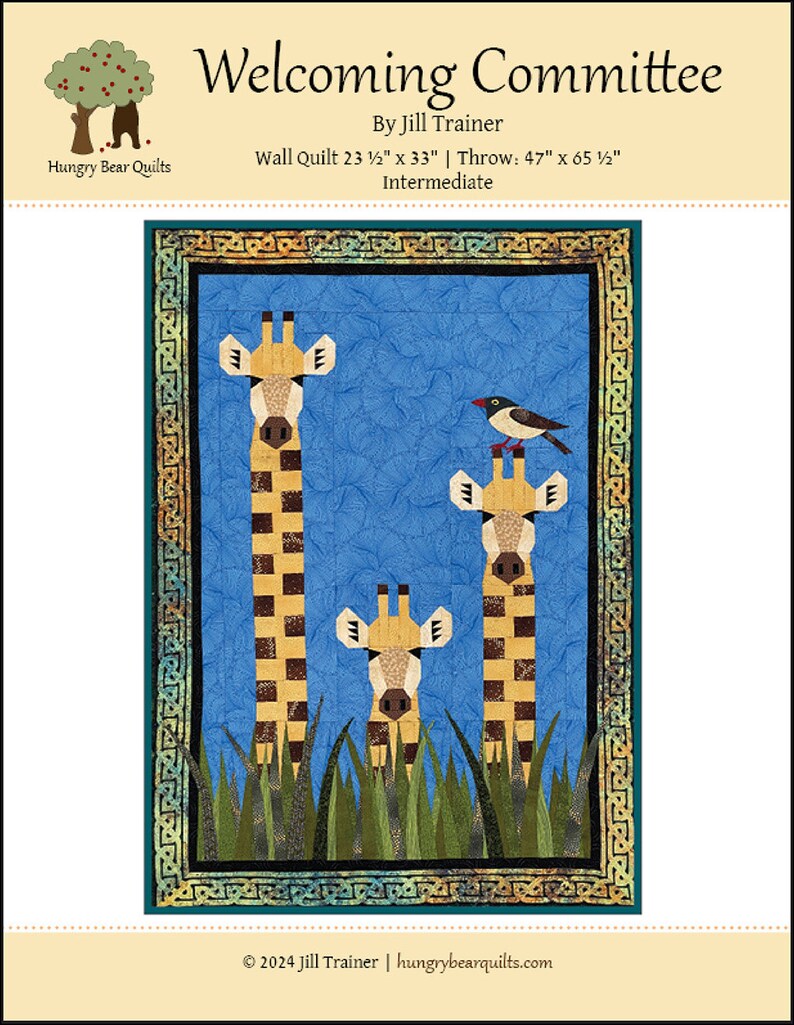 Adorable Giraffe Quilt Pattern in Two Sizes - Etsy