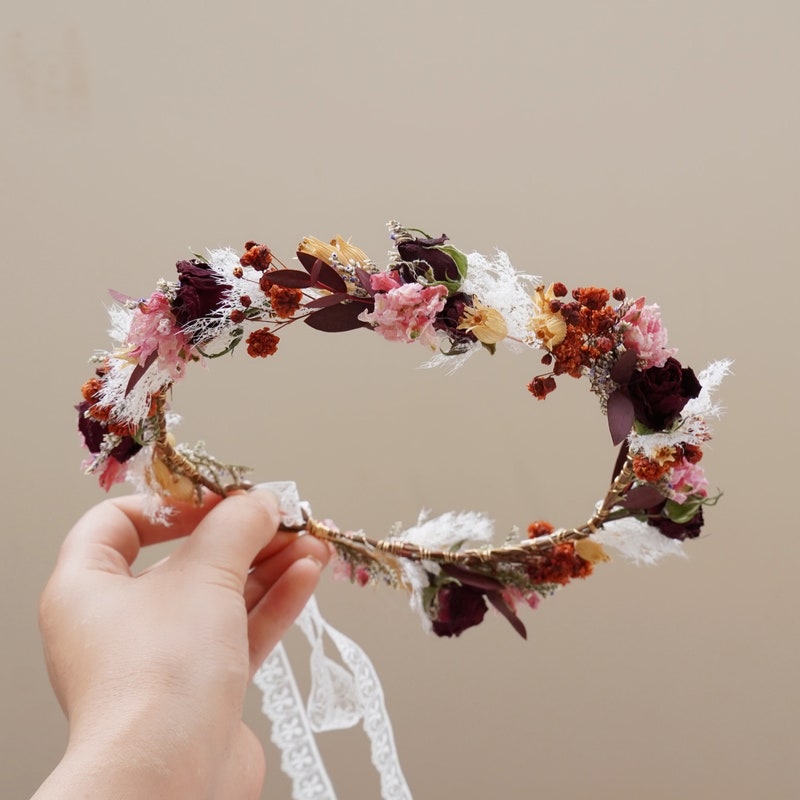 Peach Flower Crown - Etsy