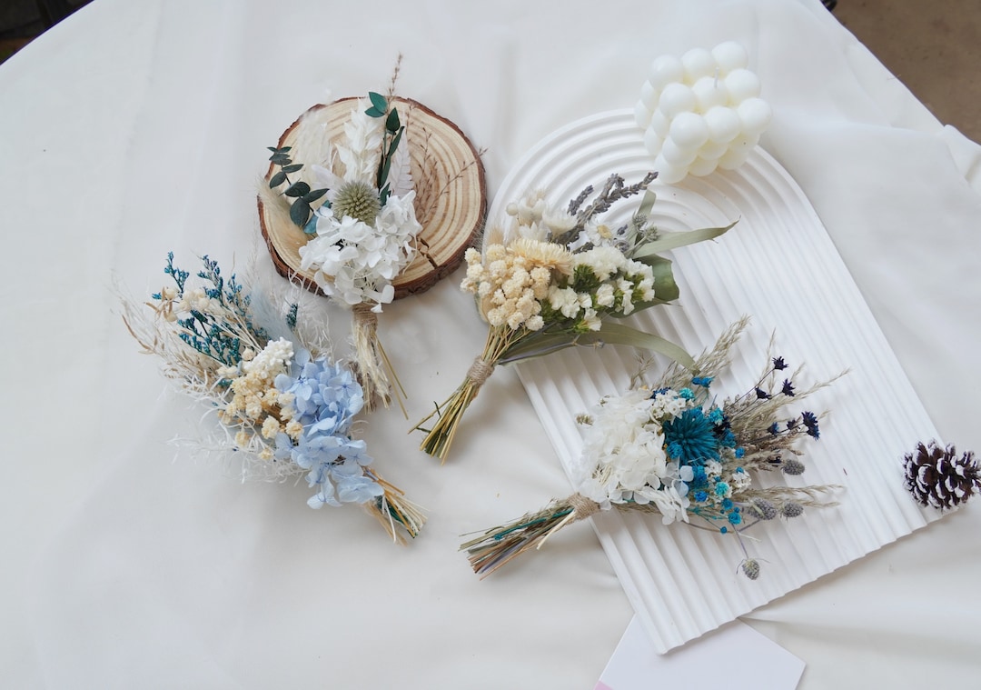 Boho Wedding Mini Bouquet, Mini Dried Flower Bouquet, Table Bouquet ...