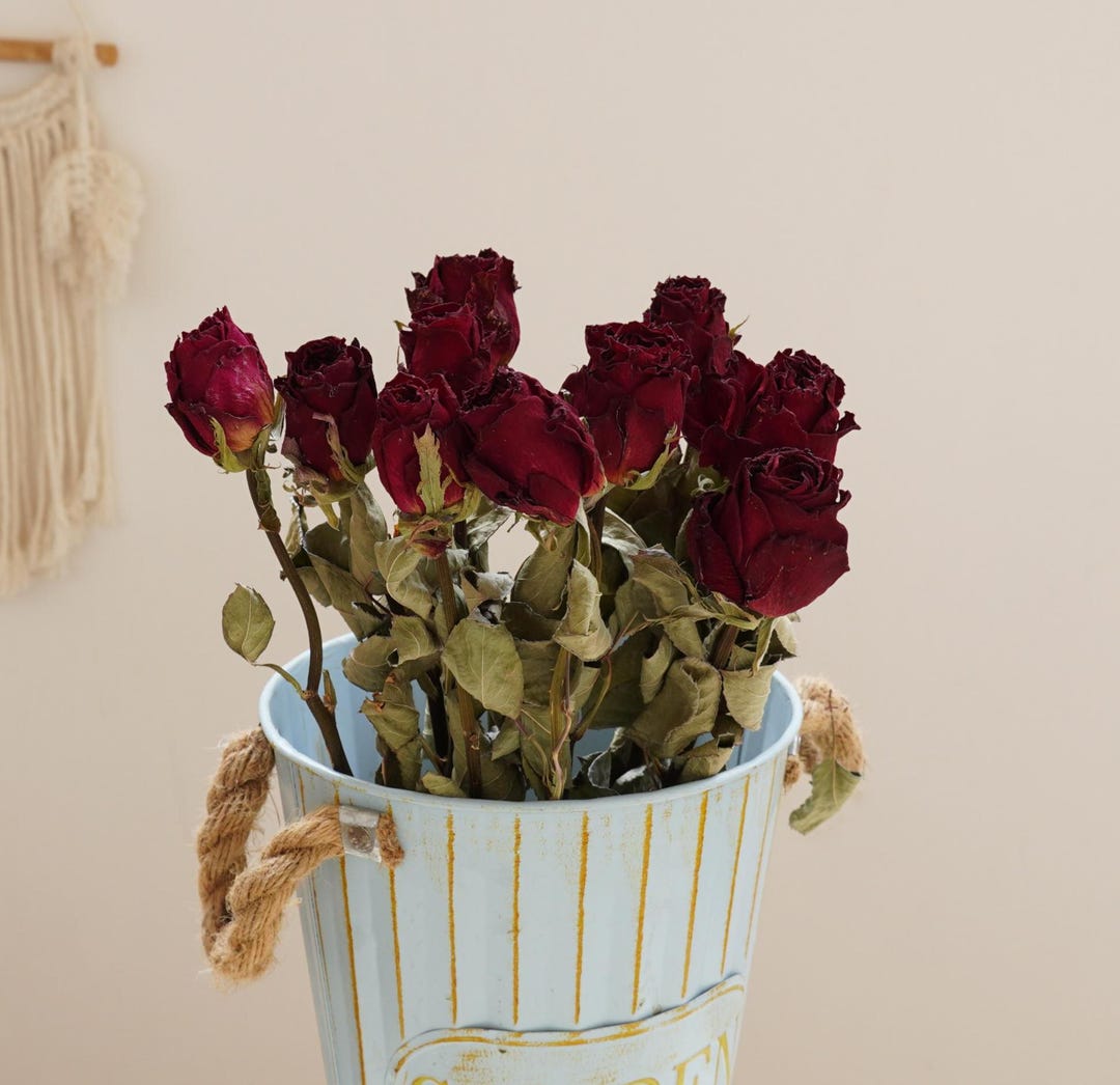 Dried Roses, Bohemian Wedding Rose Arrangements, Multicolored Dried ...