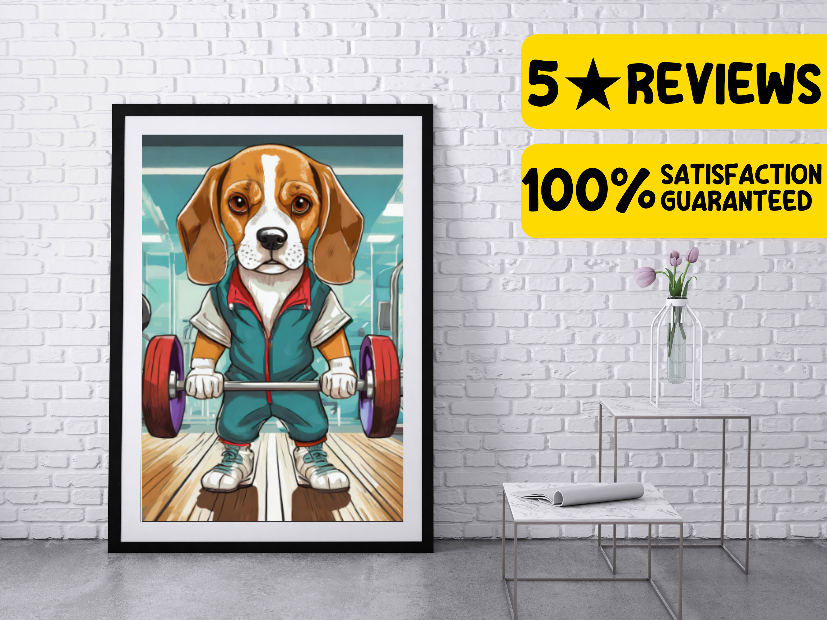 Custom Pet Portraits in the Gym Funny Dog, Cat Portrait Pet Crossfit ...
