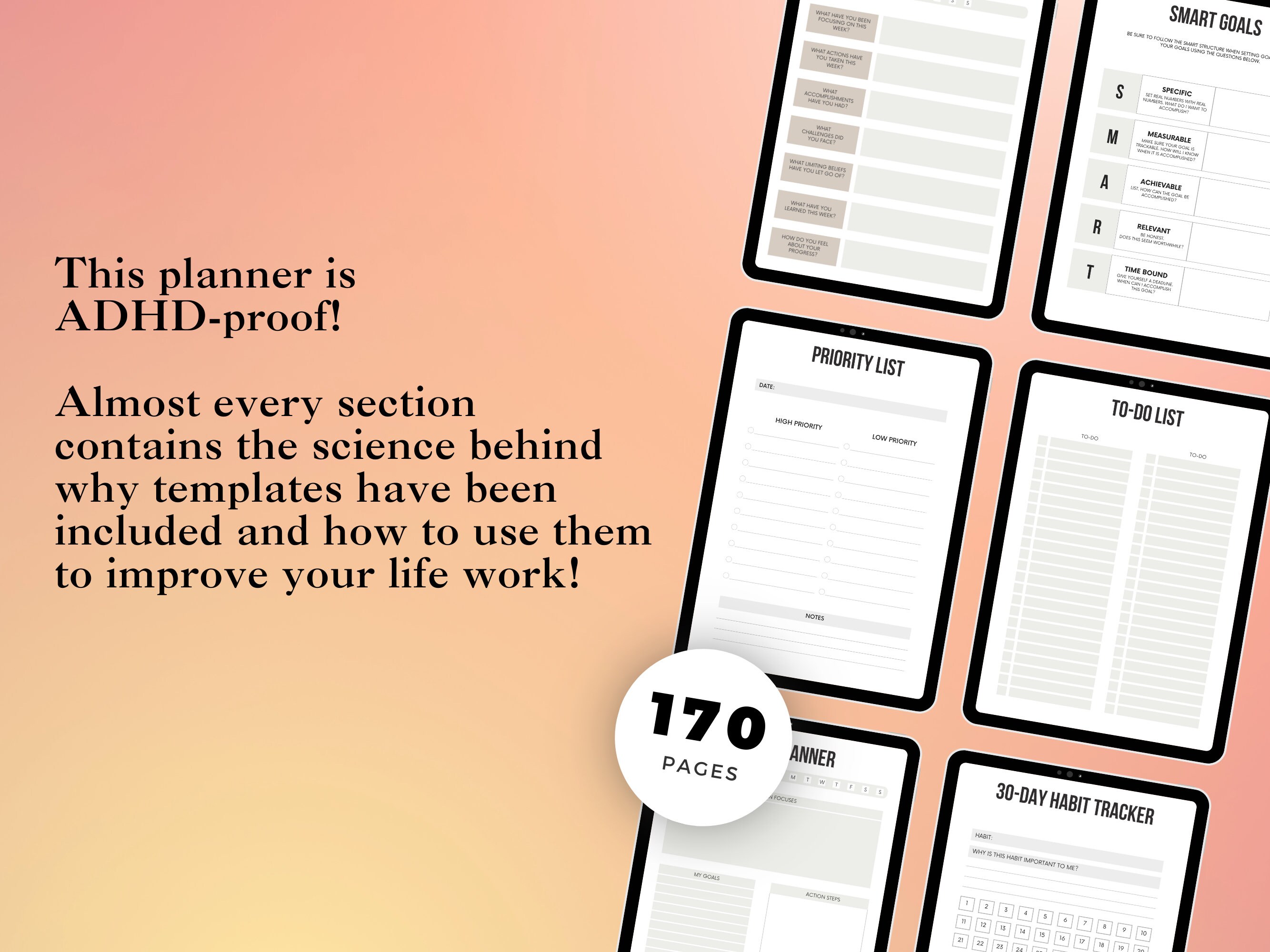 2024 ADHD Digital Planner, Printable ADHD Emotions Wheel, ADHD ...
