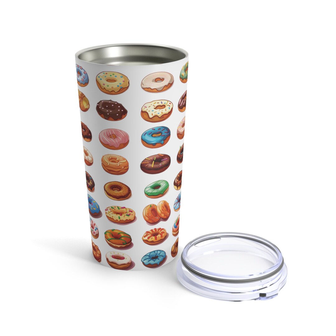 Coffee Tumbler With Doughnuts to Go Doughnut Coffee Mug Dishwasher Safe ...