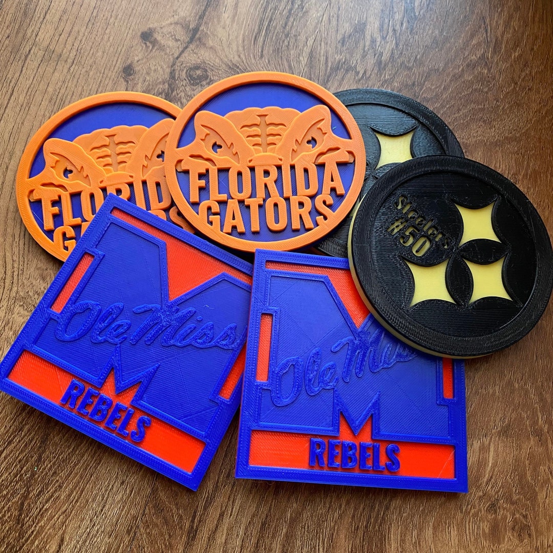 3D Printed CUSTOM Team Coasters 4 Pack - Etsy