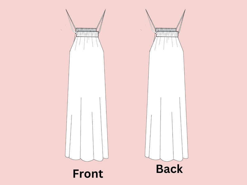 Tropical Maxi Dress PDF Sewing Pattern, Instant Printable Download ...