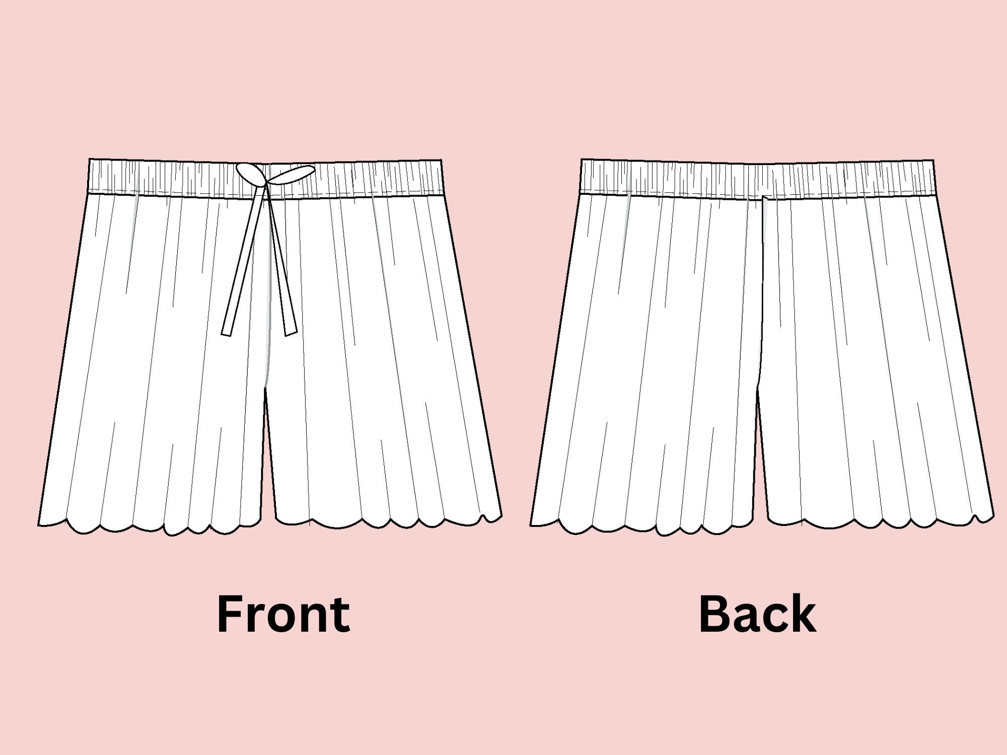 Summer Shorts Sewing Pattern PDF, XS-XXL Easy Instant Printable ...