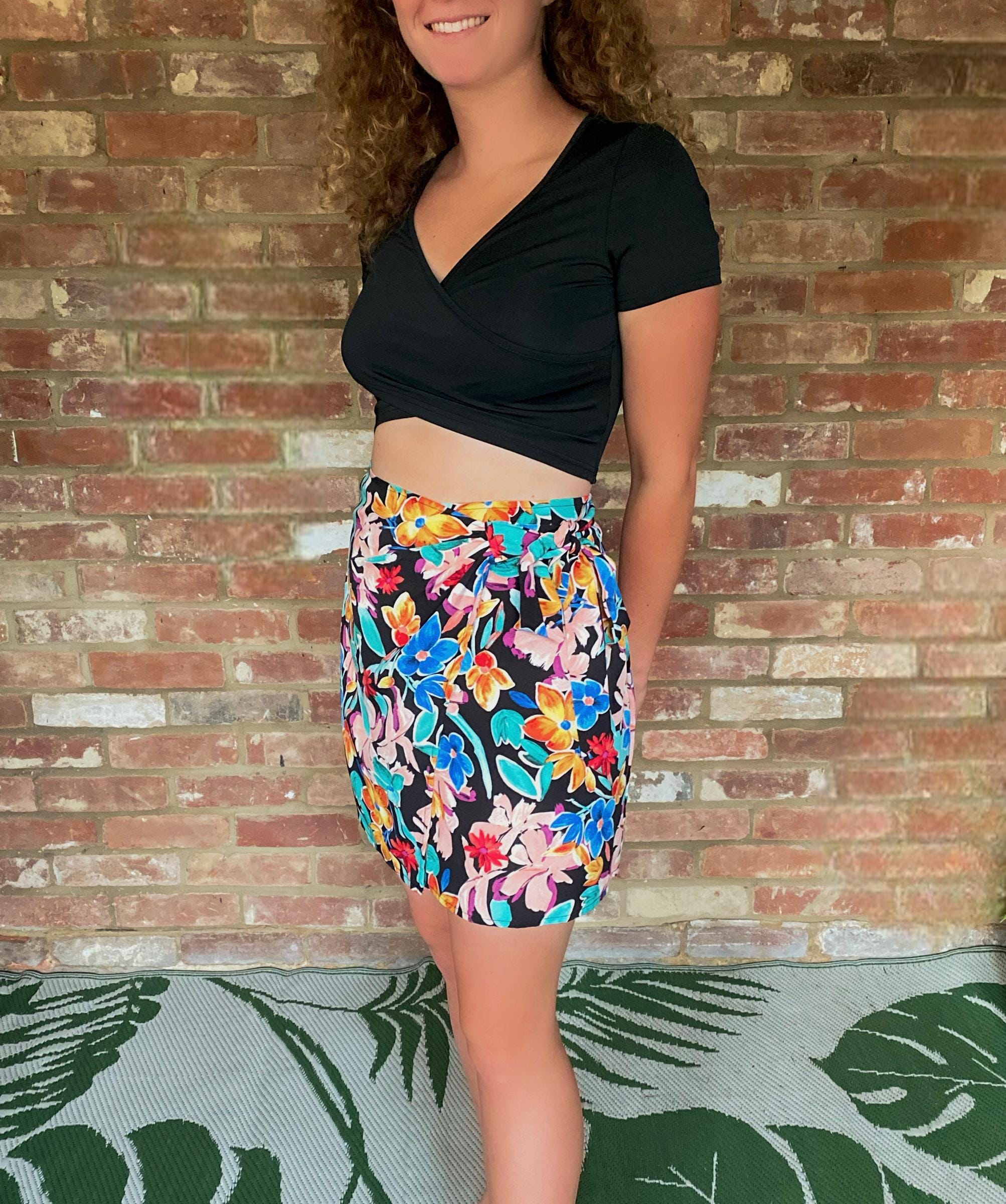 Patsy Wrap Skirt Easy Sew Sewing Pattern PDF, XS-XXL Easy Beginner ...