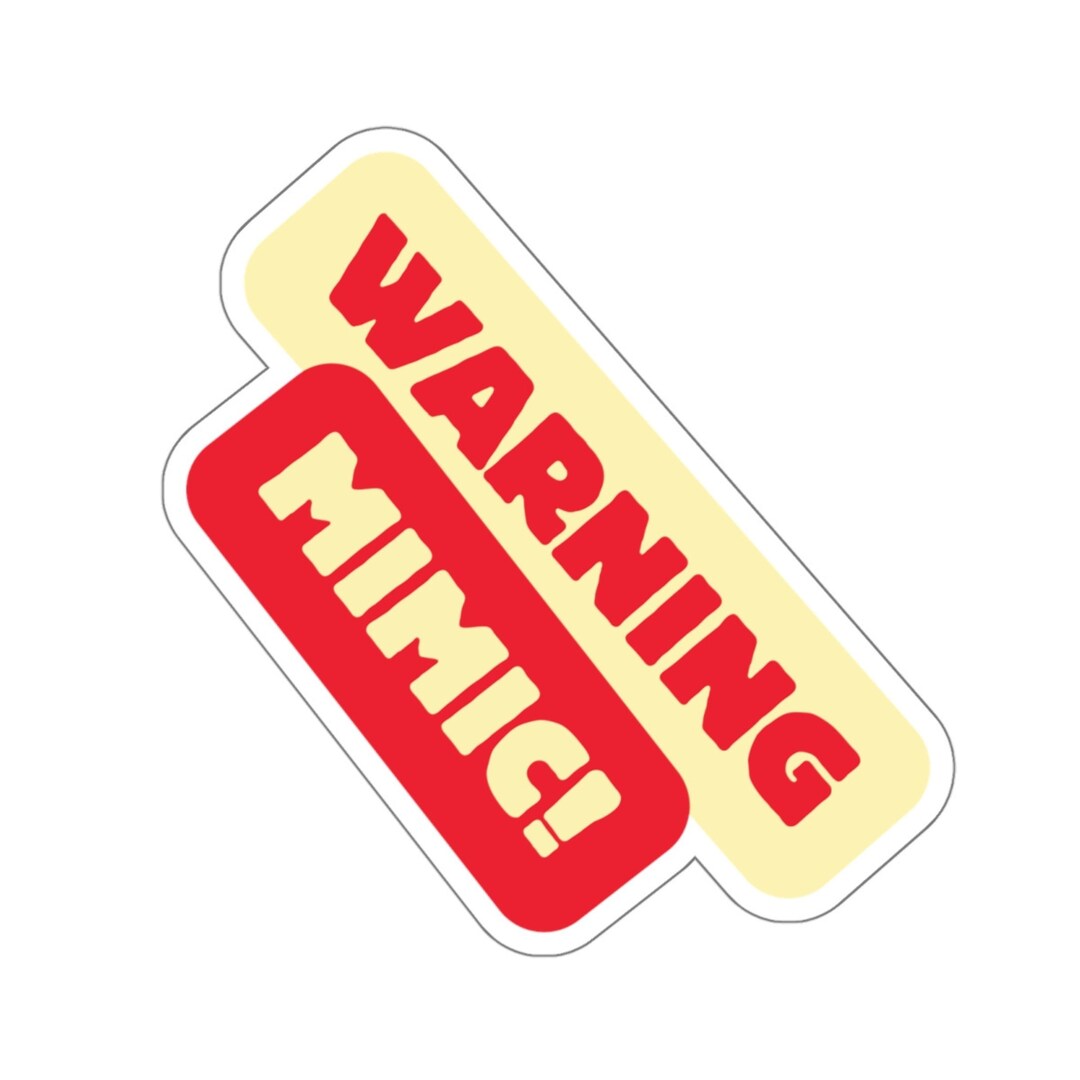 Warning Mimic Sticker, Funny D&D Decal - RPG, Gaming Decor, Role ...