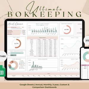 Ultimate Bookkeeping Spreadsheet Template Google Sheets Inventory ...