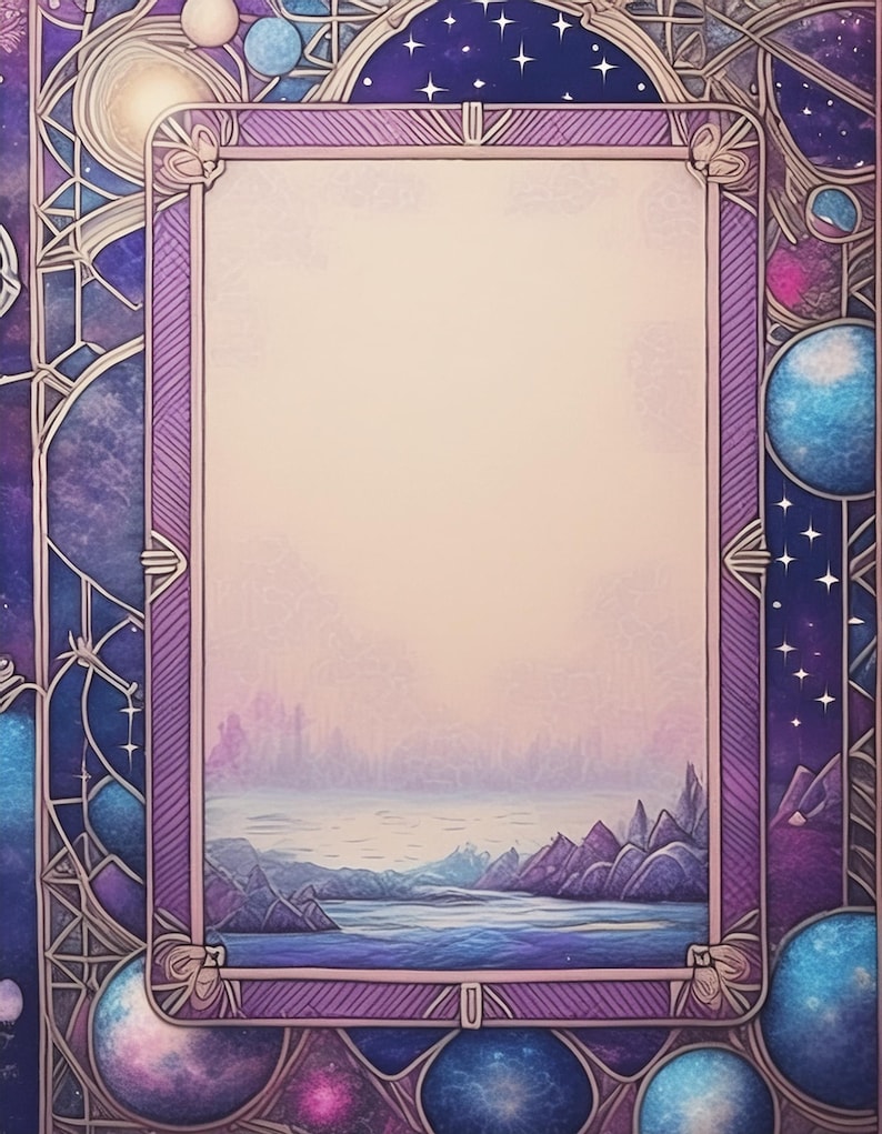 Celestial Dreams Junk Journal Kit - Stars, Galaxy, Magical, Purple ...