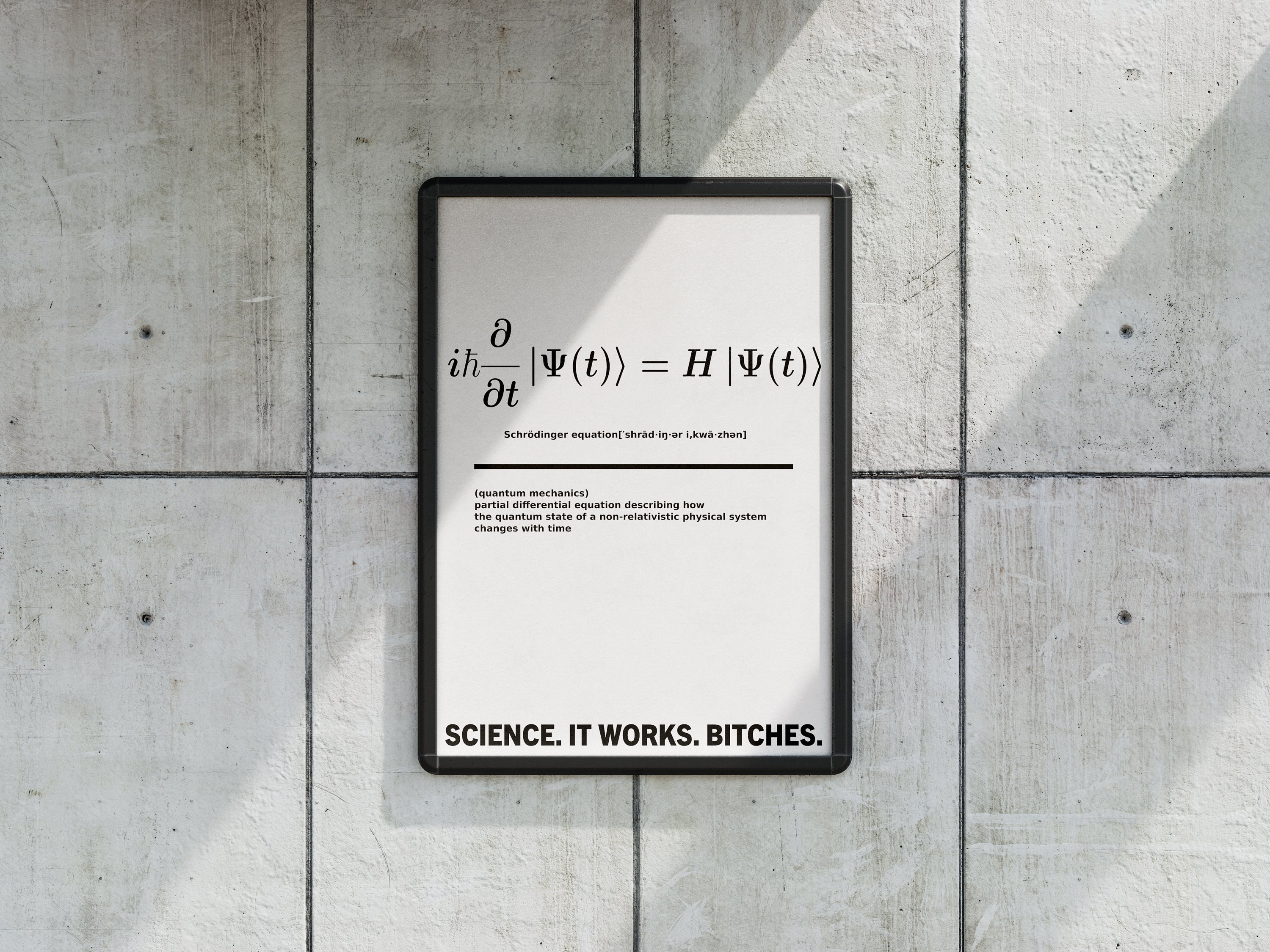 Schrödinger's Equation Digital Download Poster - Minimalist Science ...