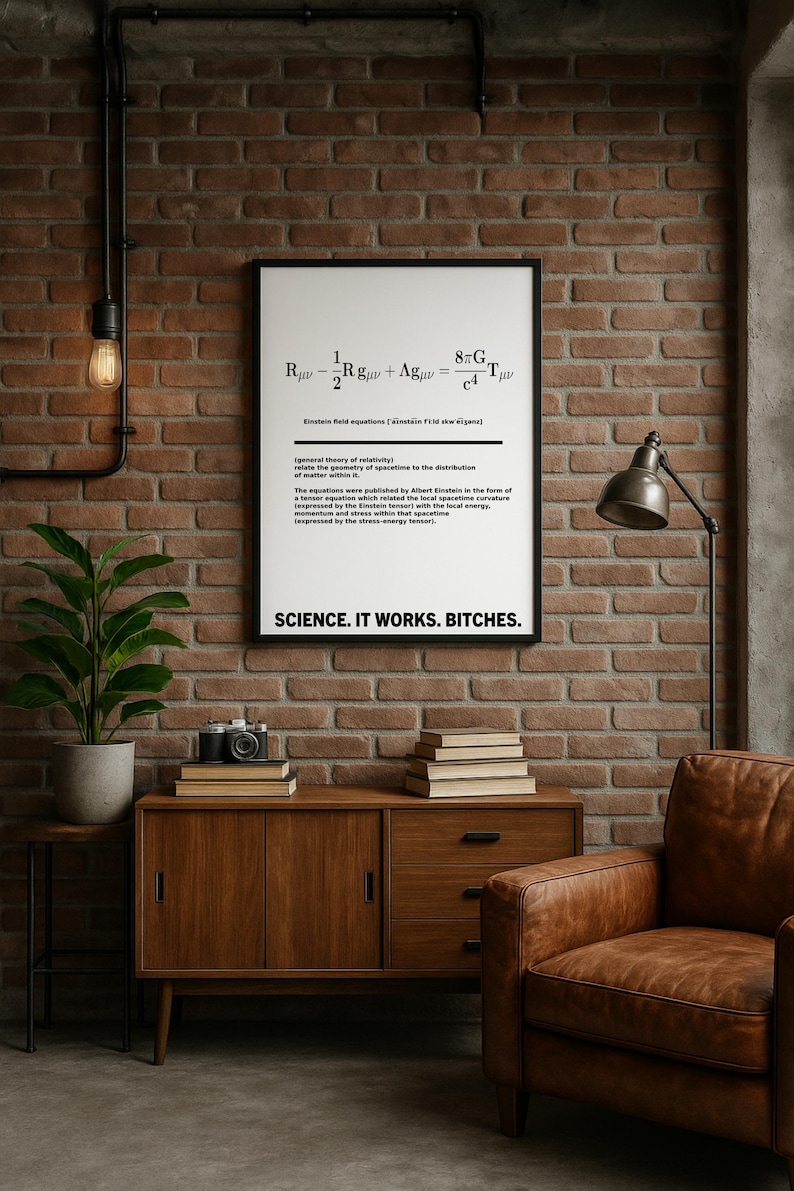 Einstein Field Equation Digital Download Poster - Minimalist Science ...