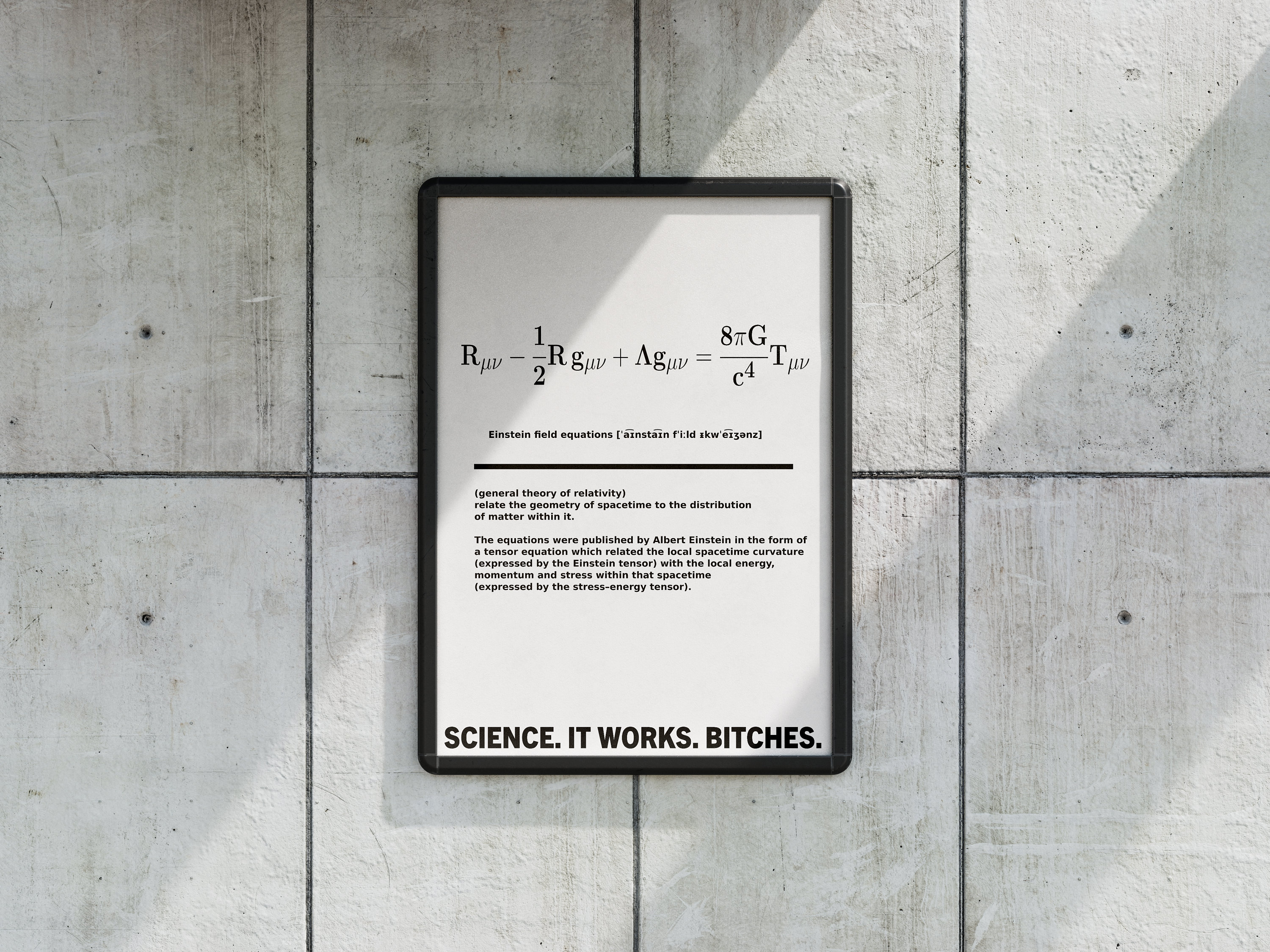 Einstein Field Equation Digital Download Poster - Minimalist Science ...