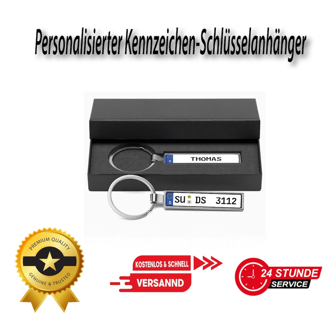 License Plate Keychain Personalized With Name, 5 Colors, License Plate ...