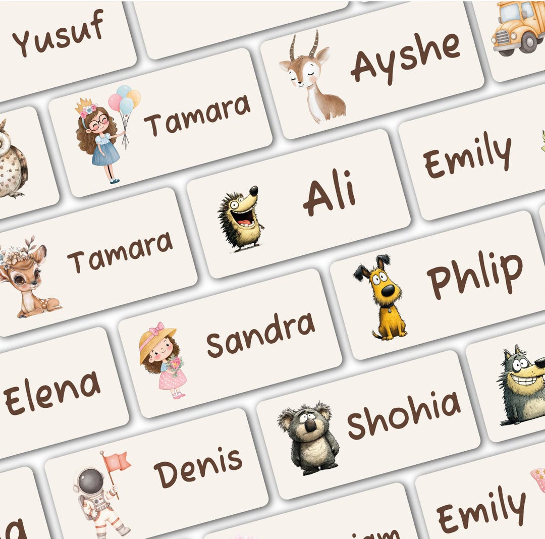 Name Stickers for Clothes and Objects, Personalized and Waterproof ...