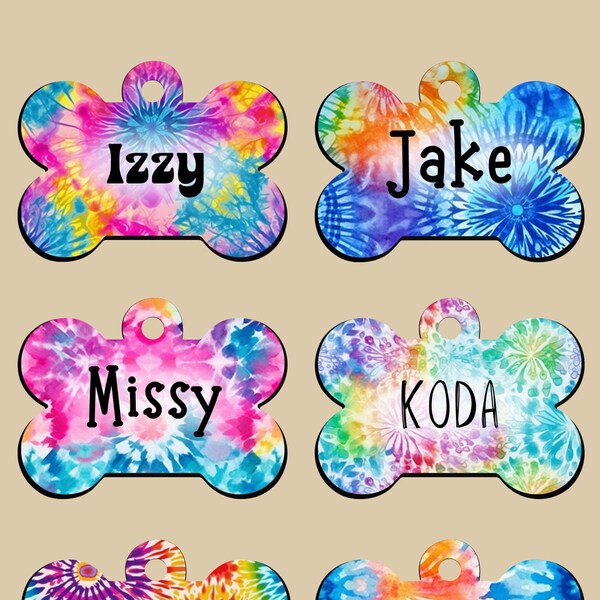 Tye Dye Name Tag - Etsy
