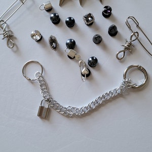 Croc Charm Set Gothic Style Shoe Charms-chain for Shoes-spike Rivets ...