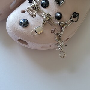 Croc Charm Set Gothic Style Shoe Charms-chain for Shoes-spike Rivets ...