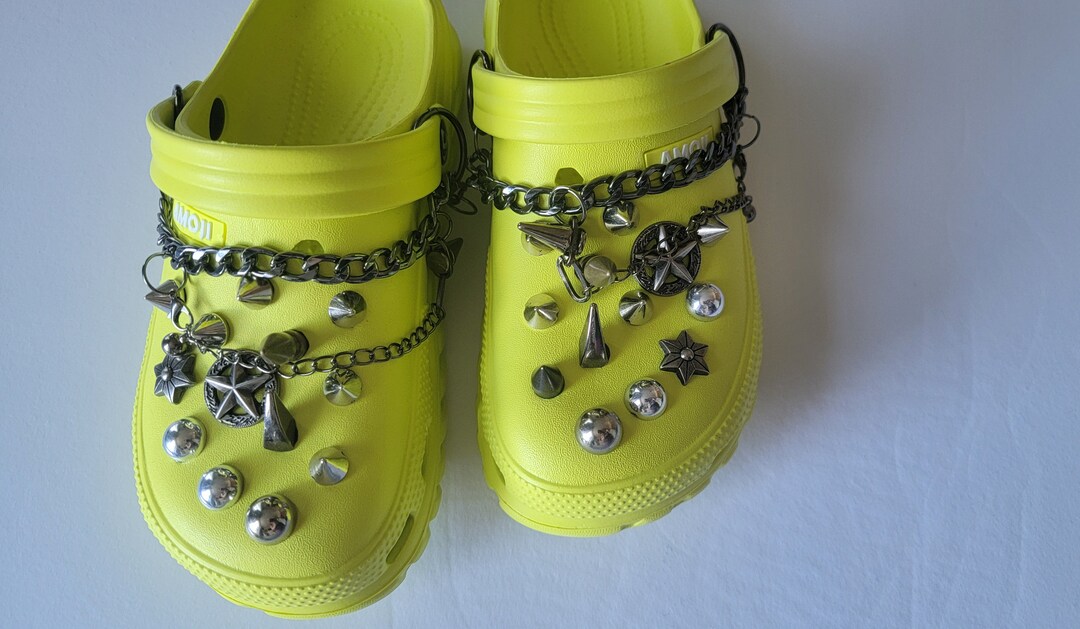 Spike Rivets Charm-croc Charm Set Gothic Style Shoe Charms-chain for ...