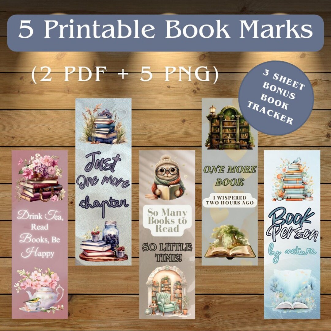 Beautiful Set of Printable Vintage Bookmarks Complete With a Bonus ...