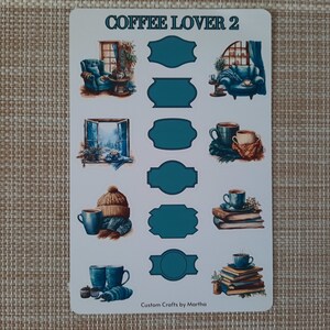 Coffee Lover Scrapbook Sticker Bundle for Paper Art Enthusiast, Paper ...