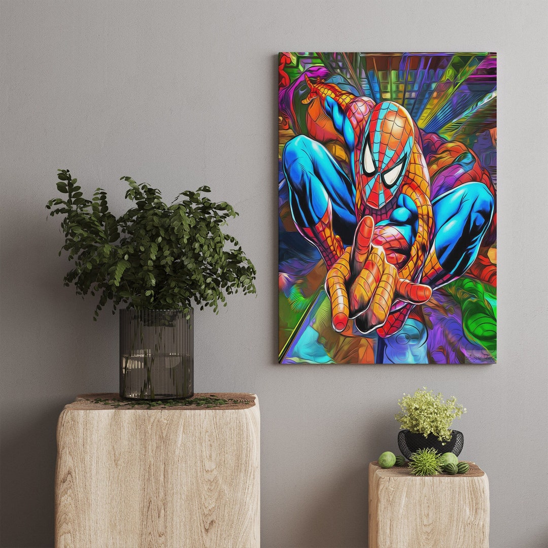 Spiderman Canvas, Spiderman, Spider Man Decor,boys Room Canvas,boys ...