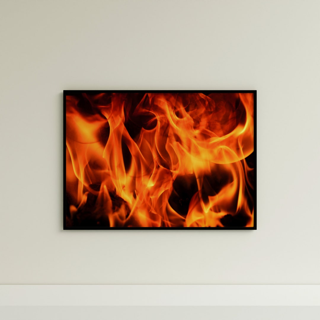 Flame Canvas, Fire Canvas, Flame Art Canvas, Room Canvas, Decor Canvas ...