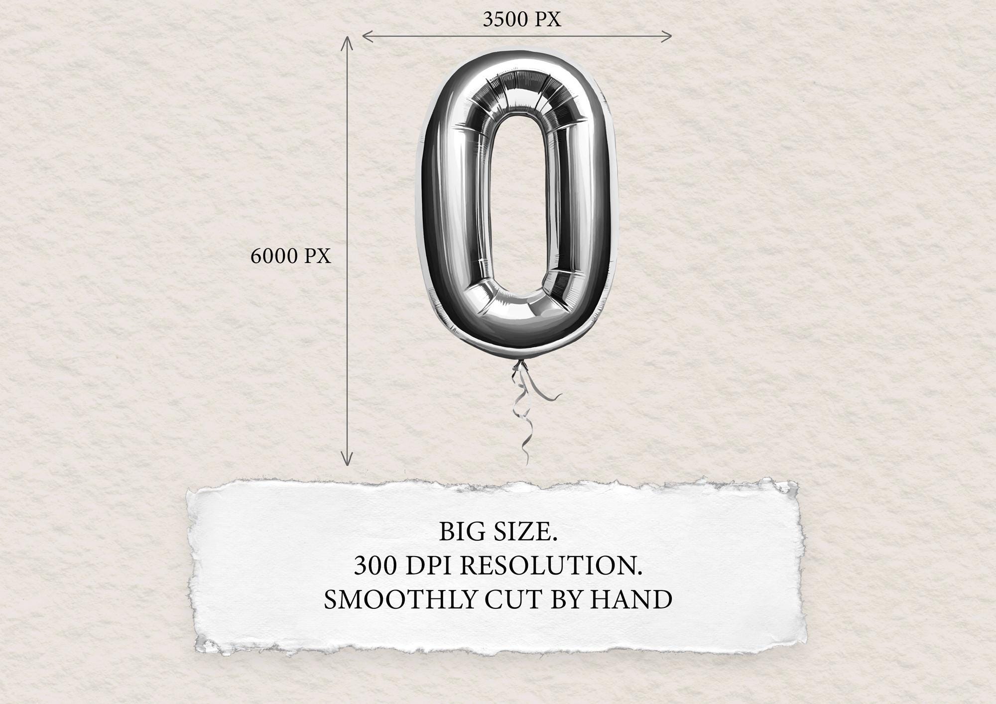 Silver Balloon Numbers Clipart: Vector Metallic Font (digital Design ...