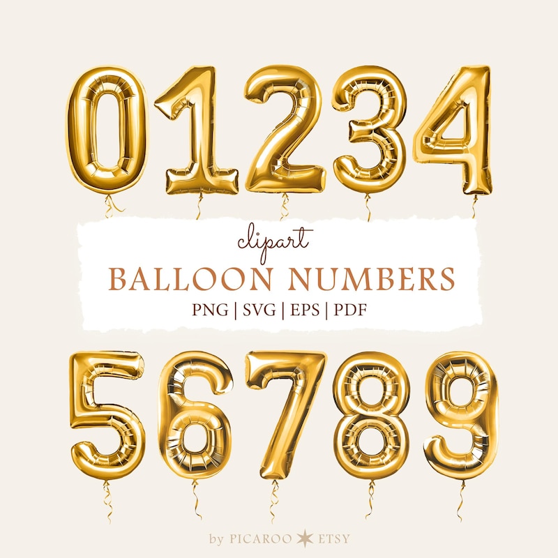 2026 Balloon Clipart - Etsy UK