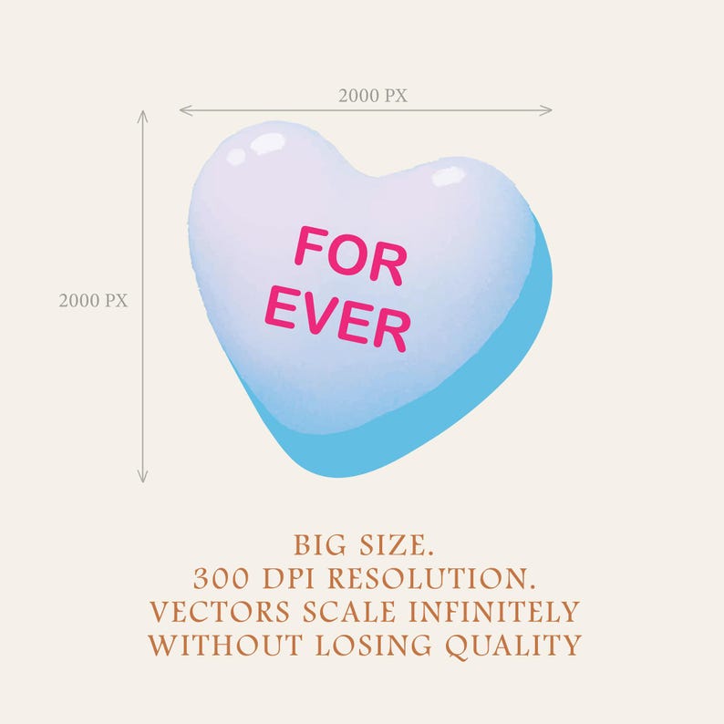 Sweet & Sassy Conversation Hearts Clipart | Kind and Mean Candies PNG ...