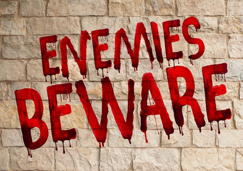 Bloody Alphabet Clipart: Horror Dripping Red Letters Font (26 PNG ...