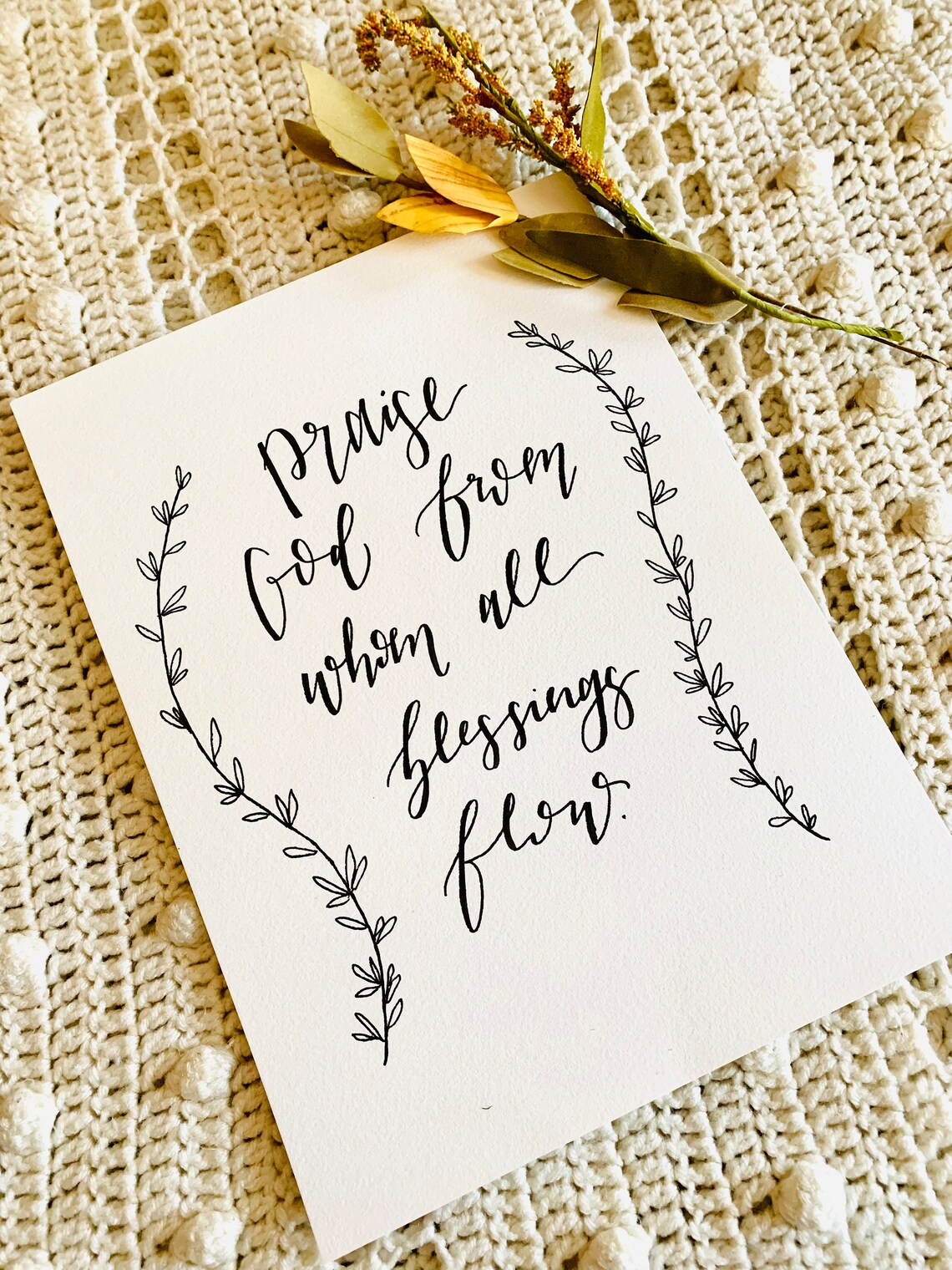 Praise God From Whom All Blessings Flow - Etsy