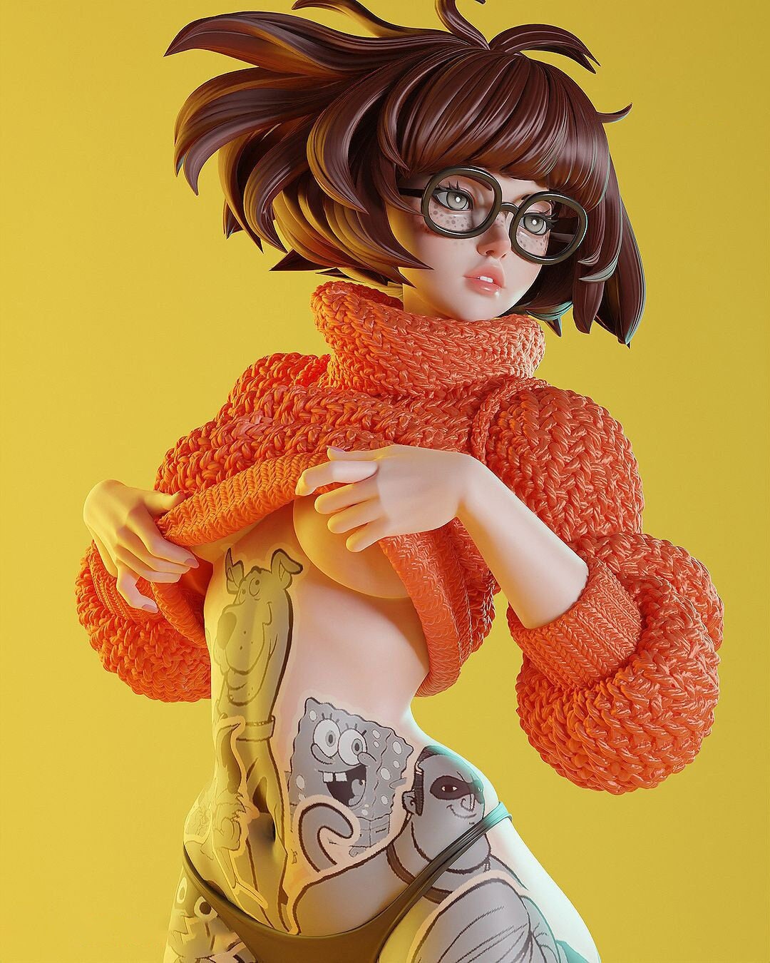 Velma Stl File For 3d Printing 3d Model Fanart Statue For 3d Printers 3d Print Digital File