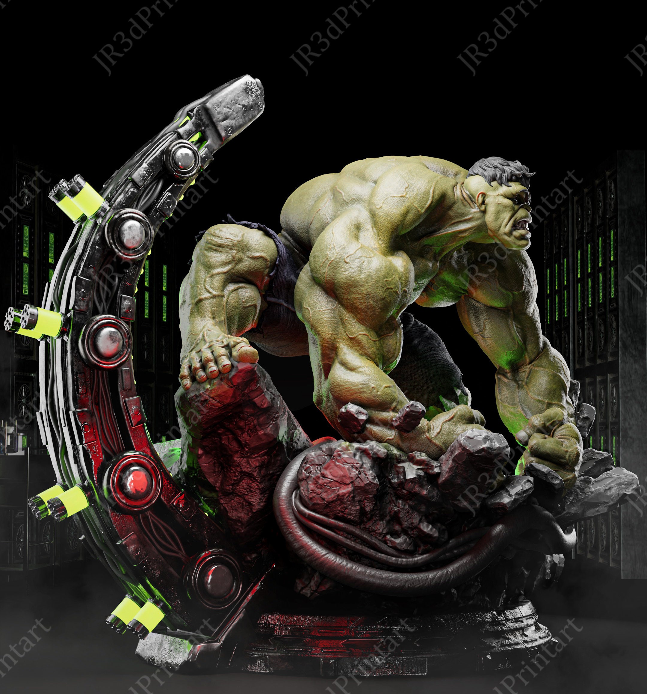 Hulk STL File for 3D Printing 3D Model fanart Figure Statue for 3D ...